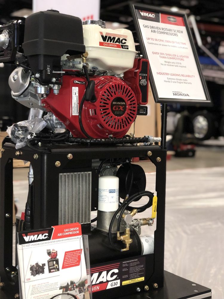 Stacked G30 Gas Powered Air Compressor For Service Trucks